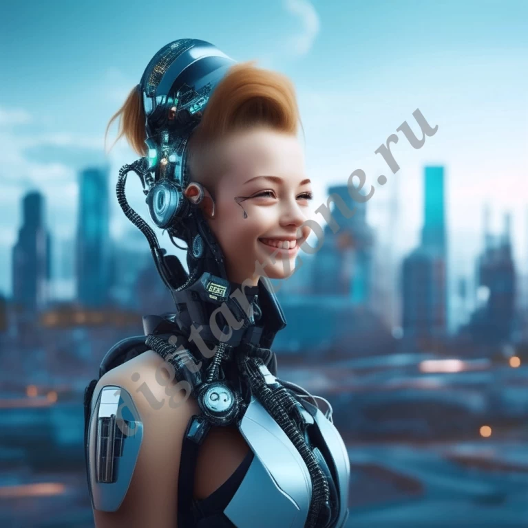 Купить и скачать Ai изображения Девушка киборг цена 100 ₽ из