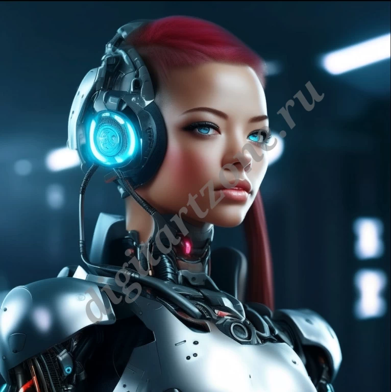 Купить и скачать Ai изображения Девушка киборг цена 100 ₽ из